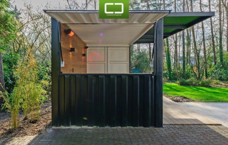 20ft container lounge met overkapping - ContainerConcepts